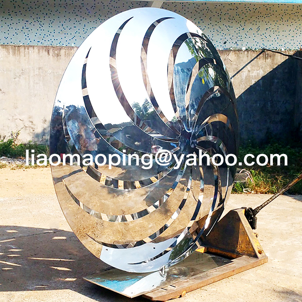 Windmill sculpture Stainless steel sculpture Landscape sculpture
