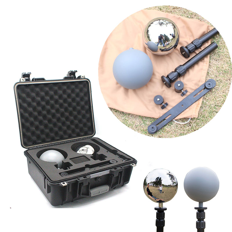 VFX HDRI 12.6cm Chrome Ball + Grey Ball Profession Camera Reflector ...