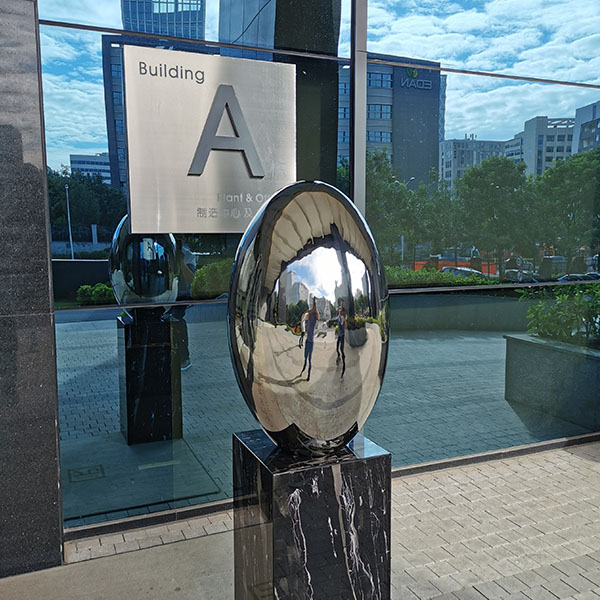 Amazing Art 304 Stainless Steel ellipse Egg Shape Sphere Metal Ball ...
